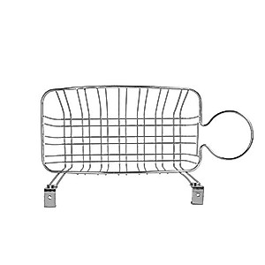 Spectrum Diversified Contempo Over The Cabinet Hair Dryer & Accessory Holder for Storage and Organization of Styling Tools, Chrome