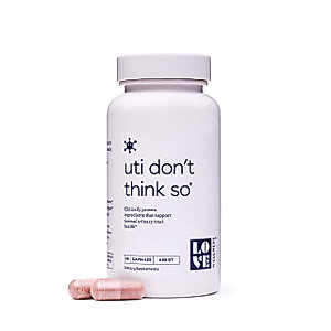 Love Wellness UTI Don’t Think So, 30 Capsules, 36mg of Potent PACs - Cleanse, Protect & Maintain Normal Urinary Tract Health - Cranberry Extract Supplement - Vegan, Dairy-Free & Gluten-Free