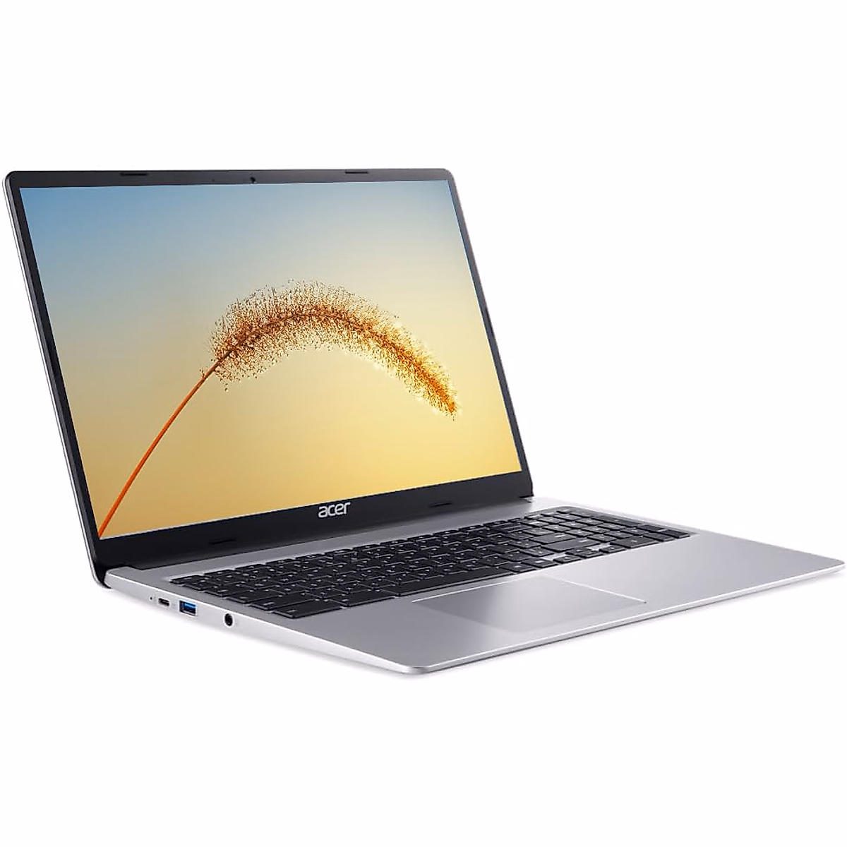 acer 15" IPS Anti-Glare Narrow Bezel Screen Chromebook, Intel Celeron N Processor Up to 2.76GHz, 4GB Memory, 64GB Storage, Numeric Keypad, Webcam, Bluetooth, Chrome OS, Pastel Silver (Renewed)