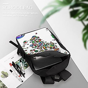 Woidxzxza Countryball Polandball World Map School Backpacks Large Capacity Travel Bag Book Bags Sports Daypack for Girls Boys