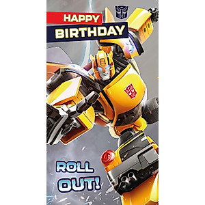 Danilo Promotions LTD Transformers Birthday Card, Childrens Birthday Card For Birthday Celebration, Transformers Card For Kids, Officially Licensed Birthday Card,Multi,9 x 5