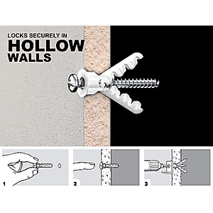 TOGGLER ALLIGATOR A8 Screw Anchor, Plastic, 5/16" Diameter, 1-9/16" Length, #8 to #14 Threads, Pack Of 100