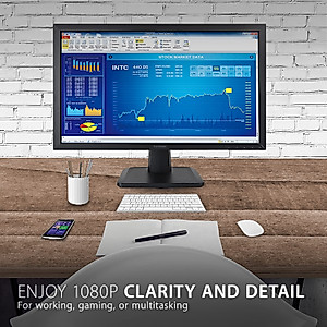 ViewSonic VA2452SM 24 Inch 1080p LED Monitor DisplayPort DVI and VGA Inputs for Home and Office Black