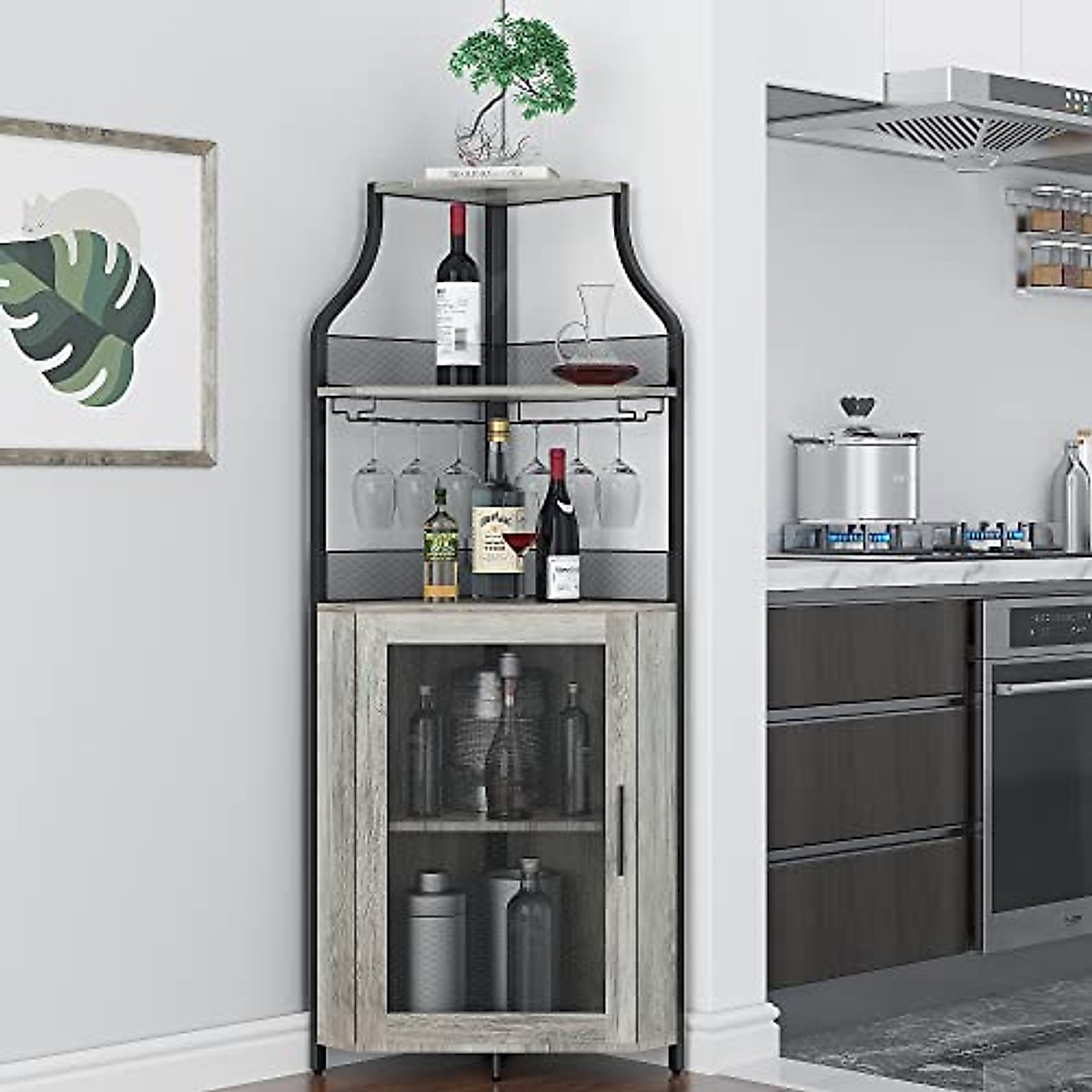 Alkmaar Wine Cabinet, Grey