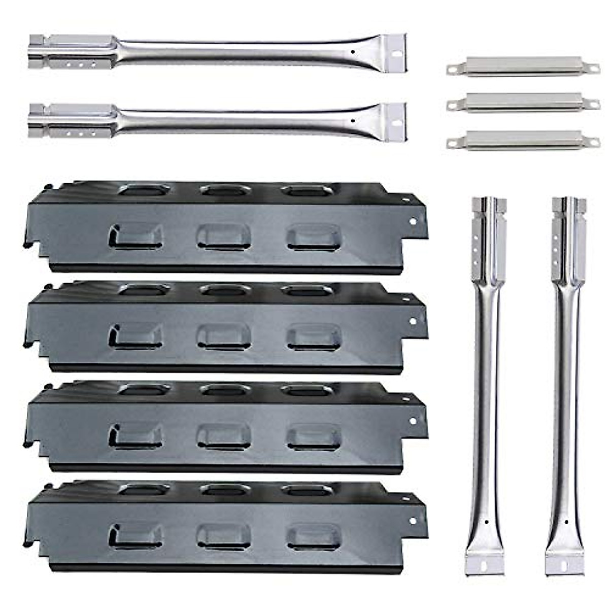 Adviace Repair Kit Replacement for Charbroil 461442114, 463441514, 463440109 Grill, Porcelain Steel 14 5/8" Heat Shield Plate, Stainless Steel 14 3/8" Grill Tube Burner,7 1/4" Carryover Tubes
