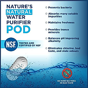 StayPure Water Filter- 250 Gallon Portable Water Filter, Perfect for Travel, Camping, Water Bottle, Pitcher - Alkaline Water Filter - Long-Life (6 months)