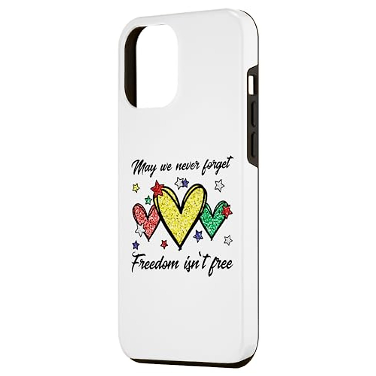 iPhone 13 Pro Max Cute Afroamerican Flag Hearts Never Forget Freedom Isnt Free Case