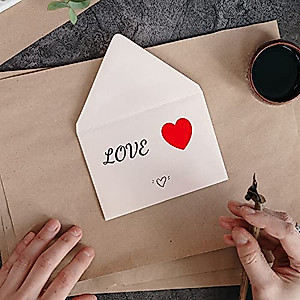 Red Heart Shaped Sticker Labels 1000 pcs, Use for Valentine's Day, Envelopes Gift Packaging, Offices, Bookmarks (1" in Diameter)