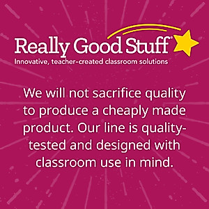 Really Good Stuff Classic Student Book Collection Chair Pockets – 6 Pack – Black/Purple