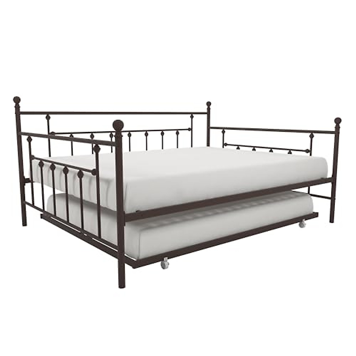 DHP Manila Metal Daybed and Trundle, Queen, Bronze