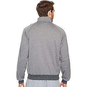 adidas Men's Essentials 3-Stripe Tricot Track Jacket, Dark Grey/Black, Medium