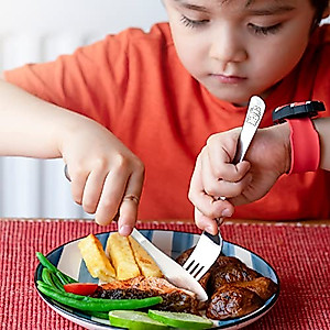 VITEVER 12-Piece Toddler Utensils, Stainless Steel Kids Silverware Set, Children Safe Forks, Spoons and Knives - Mirror Polished, Dishwasher Safe