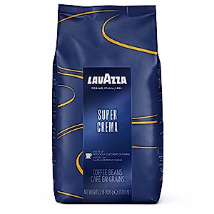 Lavazza medium roast Coffee Espresso Super Crema, Whole Beans, Pack of 8, 8 x 1000g