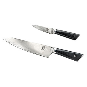 Mercer Culinary Premium Grade Super Steel 8-Inch Chef and 3.5-Inch Paring Knife Set, G10 Handles