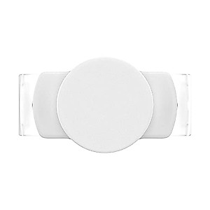 PopSockets Phone Grip Slide for Phones and Cases, Sliding Phone Grip with Expanding Kickstand, Square Edges - White
