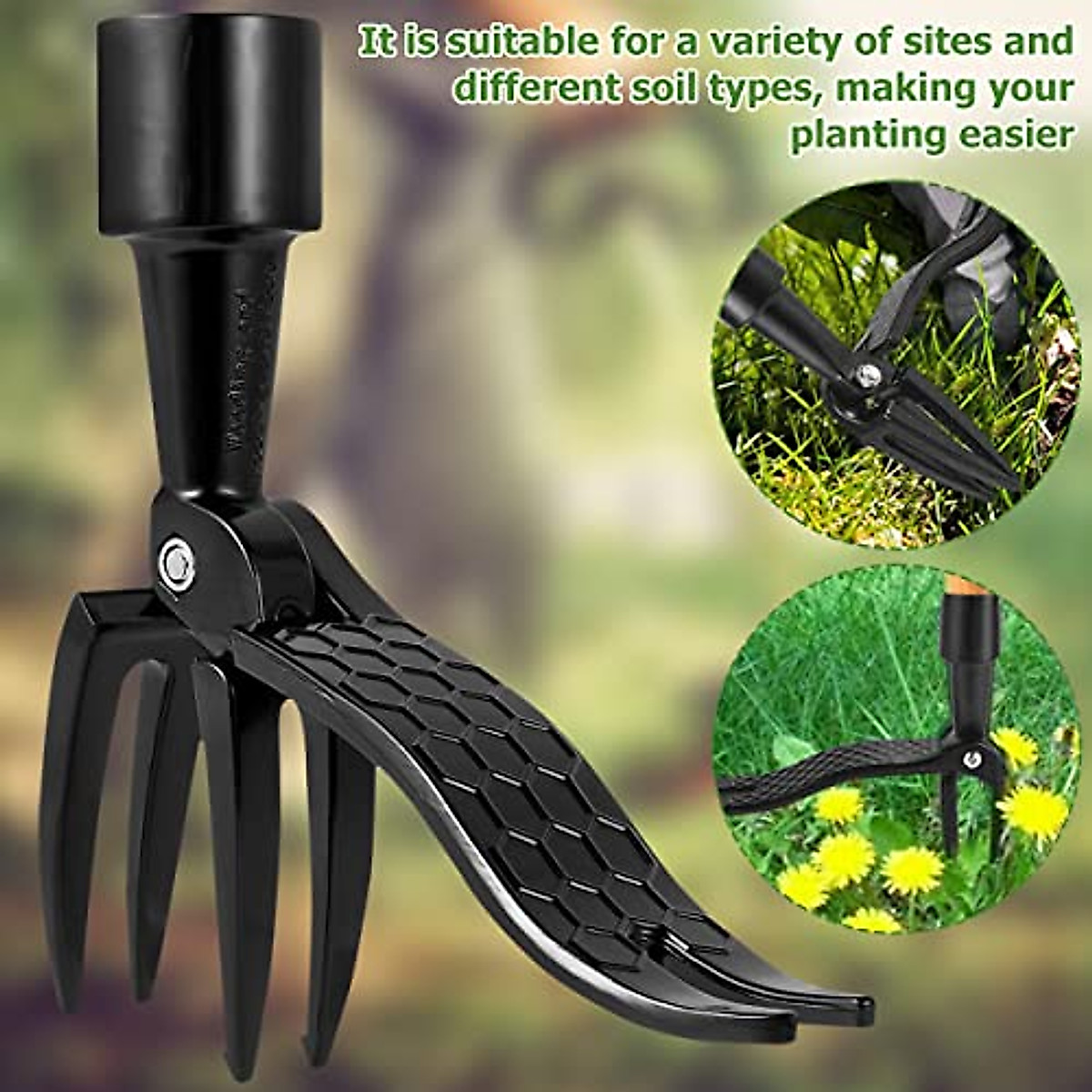 TANSHOP Weed Picker Weed Removal Tool for Garden Stand-Up-Weeder Weed Puller - Easily Remove Weeds Without Bending or Kneeling - Aluminum and Anti-Rust
