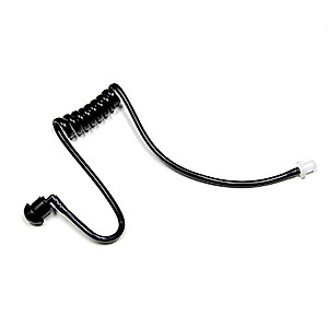MaximalPower Twist On Replacement Black Coiled Acoustic Tube for Two-Way Radio Surveillance and Listen Only Earpiece (1 Pack)
