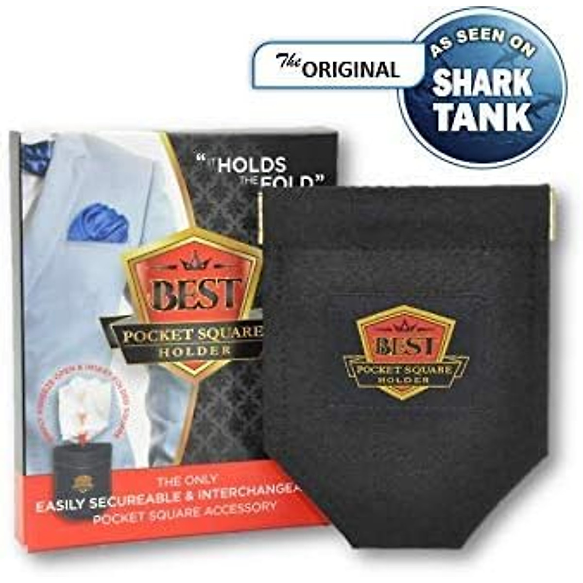 Best Pocket Square Holder, Black, Size One Size