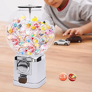 Fetcoi White Vending Machines, Bubble Gumball Bank Candy Gumball Machine for 1.26" Bubble Gum Ball Candy, Gumball Candy Dispenser for Kids Game Retail Stores - for $1 Coins