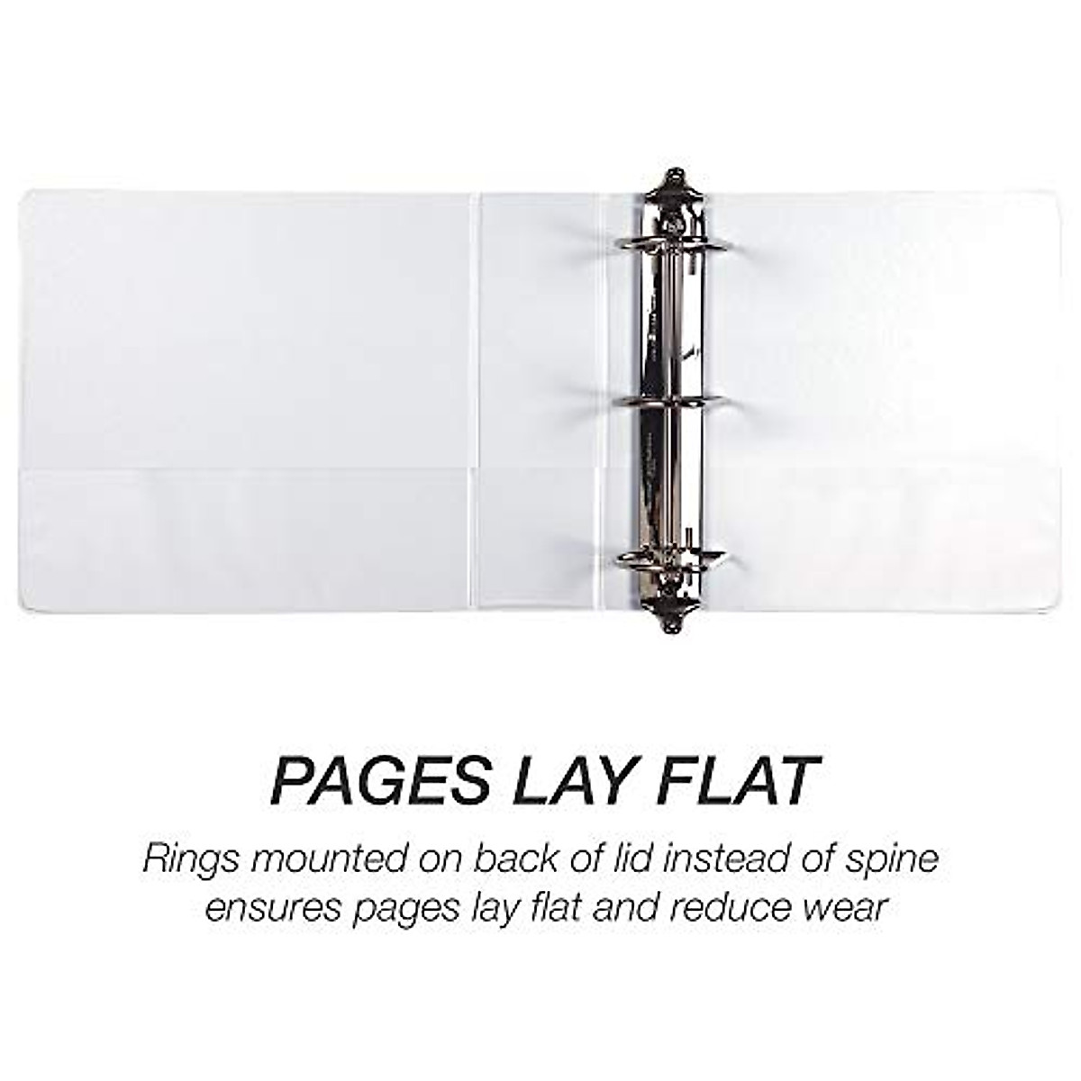 Samsill Durable 4 Inch Binder, Made in The USA, Locking D Ring Customizable Clear View Binder, White, 2 Pack, Each Holds 700 Pages