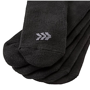 All in Motion Men's Crew Cushion Athletic Socks 12pk - (Black, 6-12)