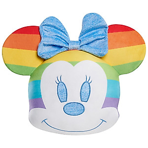 Just Play Disney Pride 11.5-inch Minnie Mouse Large Plush Character Head, Kids Toys for Ages 2 Up, Amazon Exclusive
