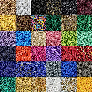 MagicWater Supply Crinkle Cut Paper Shred Filler (4 oz) for Gift Wrapping & Basket Filling - Red