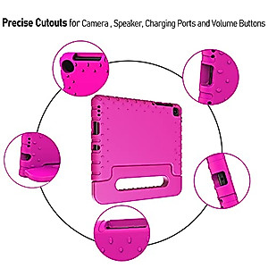 LTROP Kids Case for Samsung Galaxy Tab A7 lite 8.7 Inch 2021 SM-T220/T225, Galaxy Tab A7 Lite 8.7 Case, Shockproof Convertible Handle Stand Cover Case for Samsung Galaxy Tab A7 Lite 8.7” 2021, Rose