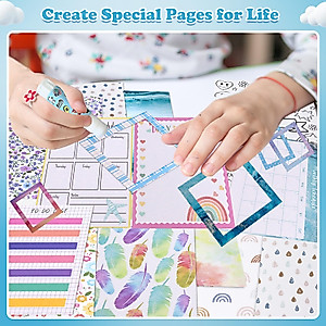 Kidsord DIY Journal Set for Teen Girl Gifts, 100PCS+ Personalized Diary Stuff Birthday Gift Ideas, Kids Scrapbook Kit, Girls Gifts Age 8 9 10 11 12 13 Years Old and Up (Sea Waves Set)