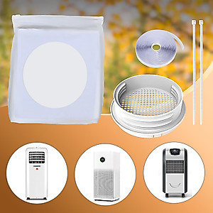 gulrear Portable Air Conditioner Window Seal Kit with Hose Connection Adapter 158"/400cm Portable A/C Window kit For Casement Windows Sealing AC Window Seal Vent Kit Hot Air Stop Air Exchange Guards…