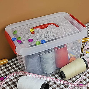 Kiddream 6 Packs Clear Boxes, 6 Quart Plastic Storage Bins with Lids