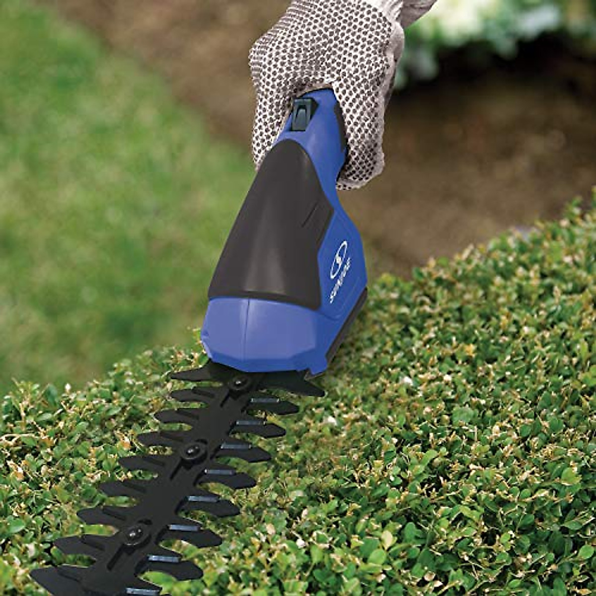 Sun Joe HJ604C-SJB-P2 2-in-1 Cordless Grass Shear + Hedger, 7.2 V (Blue)