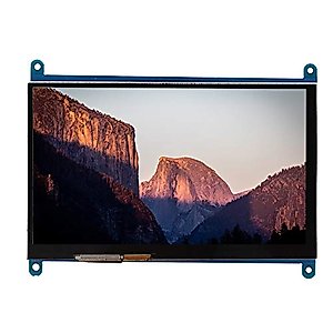 PUSOKEI Touch Screen Monitor for Raspberry Pi, 7 Inch LCD HDMI Capacitive Touch Screen with Ultra Clear Resolution HD 1024x600 Portable USB HDMI Monitor Capacitance Display for Win7/8/10 System
