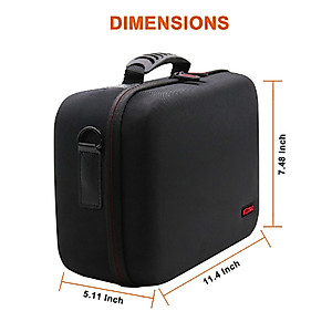 NexiGo Hard Carrying Case for Oculus Quest 2 and 3 with Elite Strap, All-in-one, Lightweight, VR Gaming Headsets and Controllers Accessories, Hard Protective Travel Case with Shoulder Strap (Black)