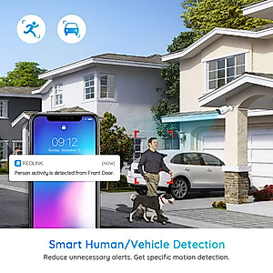 REOLINK 4K Security Camera System, 6pcs H.265 PoE Wired Bullet 4K Cameras with Person Vehicle Detection, 4K/8CH NVR Recorder with 2TB HDD for 24-7 Recording, RLK8-800B6