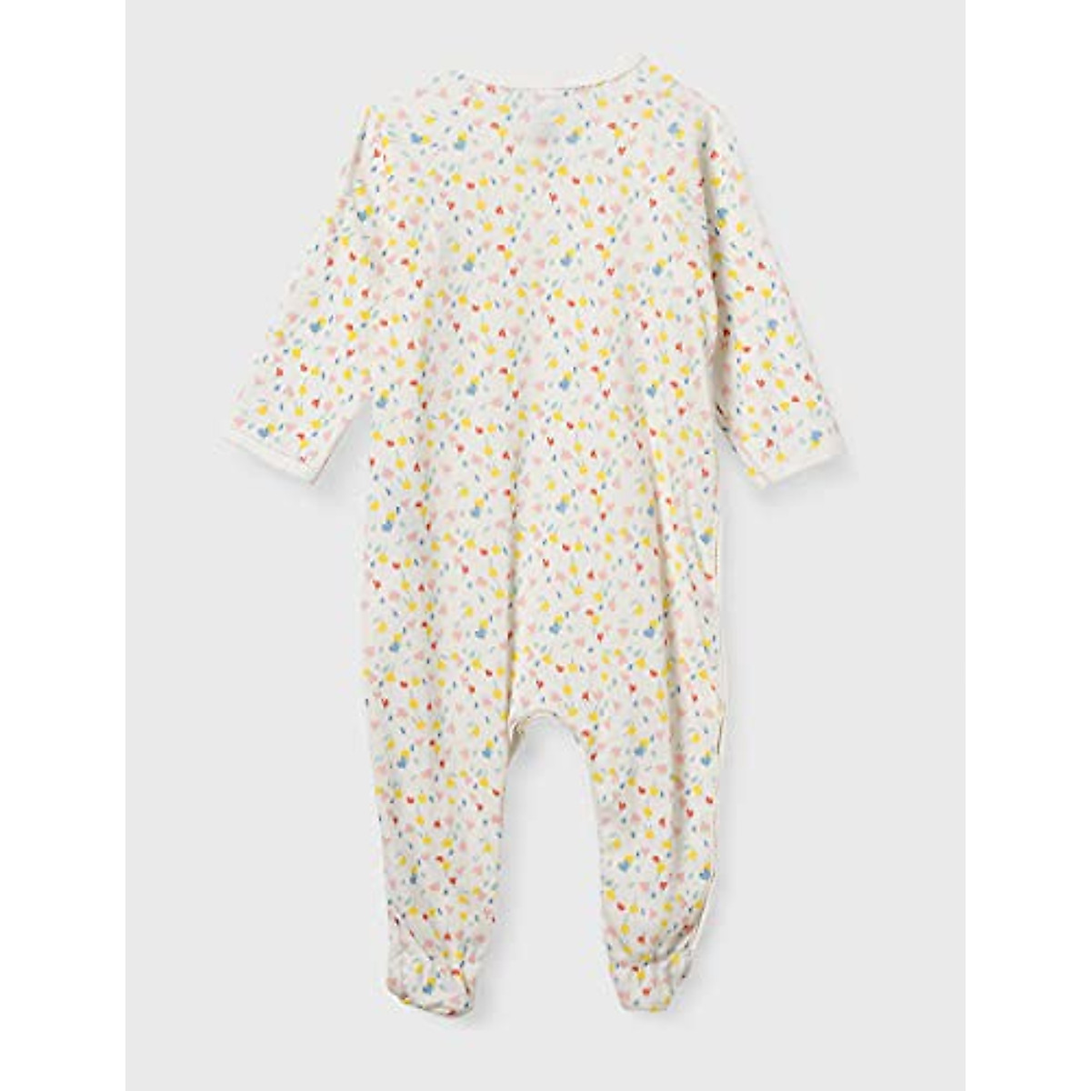 Petit Bateau Baby Girl Side Snap Floral Footie (1 Month) Multi