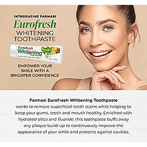 FARMASI Eurofresh Whitening Toothpaste, Provides Sensitive Teeth and Oral Care, It Refreshes The Breath and Provides a Solution to Tea and Coffee Stains, 3.7 fl. oz / 112 ml