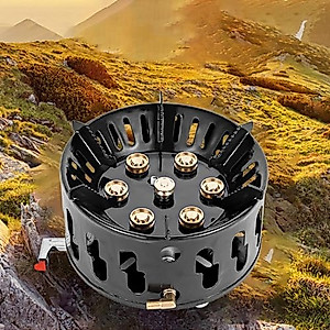 Lixada Portable Picnic Camping Stove Burner 9800W Windproof Camping Gas Stove Seven-Star Fierce Fire Stainless Steel Camp Stoves Backpacking Stove with Carry Bag for Outdoor Camping Hiking Cooking