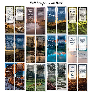 Bible Verse Bookmarks with Full Scripture - Pack of 48
