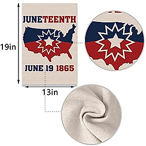 Juneteenth Garden Flag June 19 1865 African American Independence Day Freedom Vertical Double Sized Yard Outdoor Decor
