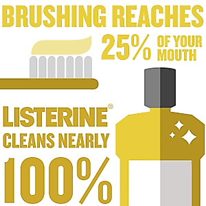 Listerine Original Oral Care Antiseptic Mouthwash with Germ-Killing Formula to Fight Bad Breath, Plaque and Gingivitis, 250 mL