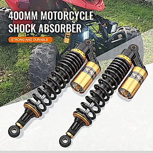 GZYF Pair 400mm Motorcycle ATV Shock Absorbers Universal Fits for Honda, for Yamaha, for Suzuki, for Kawasaki ATV Go Kart Quad Dirt Sport Bikes