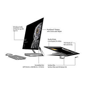 Microsoft Surface Studio Retail (1st Gen) (Intel Core i7, 32GB RAM, 2TB) W10P) (Renewed)
