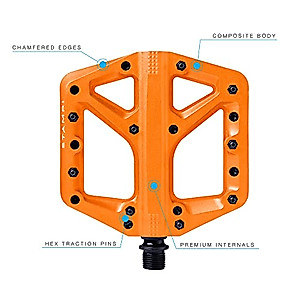 Crankbrothers MTB Pedals Stamp 1 Large Orange
