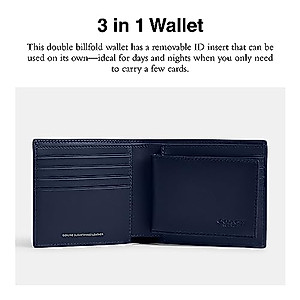 Coach 3 in 1 Wallet in Burnished Leather, Deep Blue