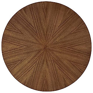 Modway Crossroads 47" Round Wood Dining Table, Walnut