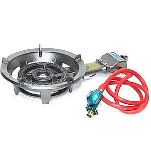 XtremepowerUS Outdoor Portable Single Gas Propane Burner Gas Stove Range Camping Campsite BBQ Hose & Regulator