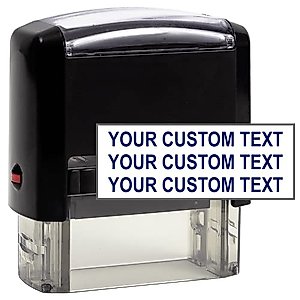 Custom Address Stamp - 5 Font Options - 3 Line Self-Inking Address Stamp - Up to 3 Lines of Customized Text | Multiple Ink Color Options