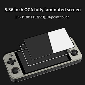 Daxceirry RG552 Handheld Android System Game Console High Speed EMMC 5.1 and 16G Linux System Built-in 6400 mAh Battery with 5.36in Touch Screen Maximum Load 5A Charging Cable 1.5 Hours Full (gray)