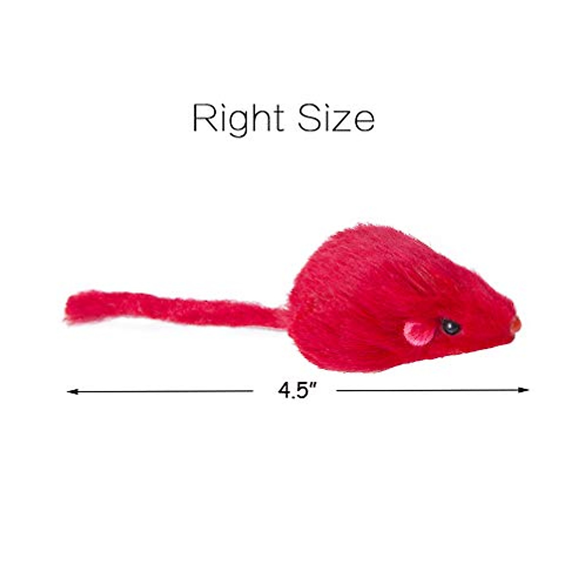 Yangbaga Fur Mice Rattle 14 Pack, Cat Toys Rainbow Mice for Cats and Kittens (14 pcs Rainbow mices)